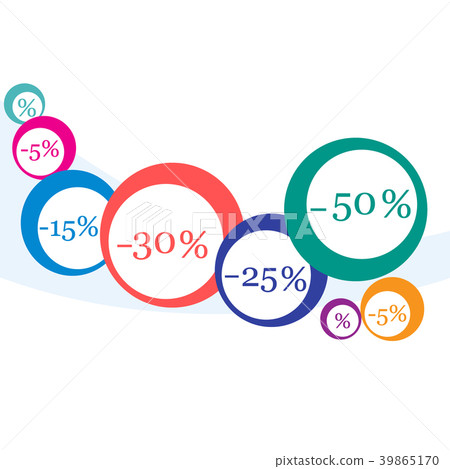 Vector illustration of various discounts for - Stock Illustration ...