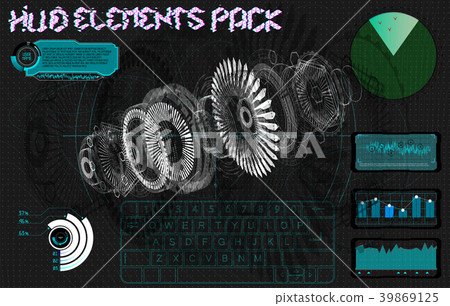 Functional user interface.Technology Elements. - Stock Illustration ...