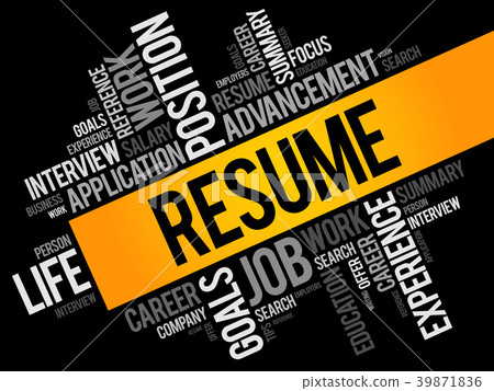Resume word cloud collage-插圖素材 [39871836] - PIXTA圖庫