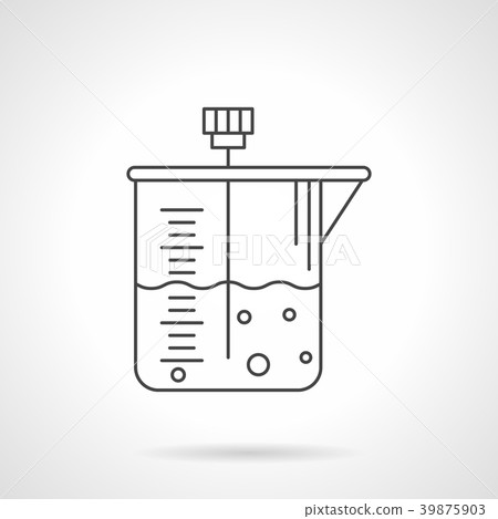 Laboratory container flat line vector icon - Stock Illustration ...