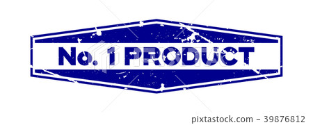 Grunge blue no. 1 product rubber seal stamp - Stock Illustration ...