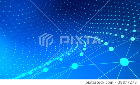 Blue connection lines background for technology-插圖素材 [39877278] - PIXTA圖庫