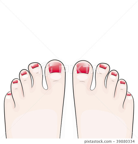 woman pedicure feet cartoon - Stock Illustration [39880334] - PIXTA