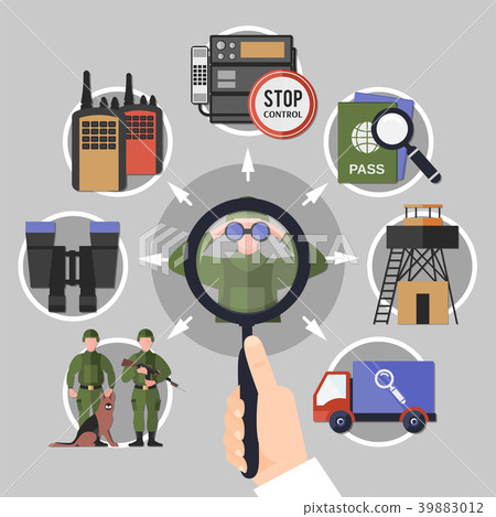 Border Guard Concept - Stock Illustration [39883012] - PIXTA