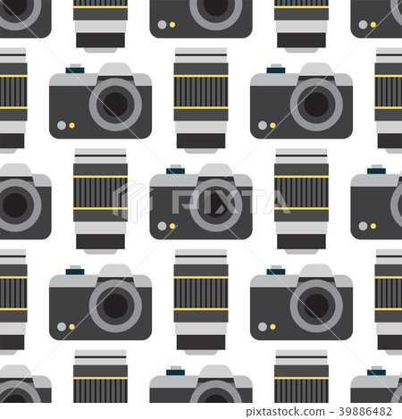 Camera photo vector studio flat optic lenses types - Stock Illustration ...