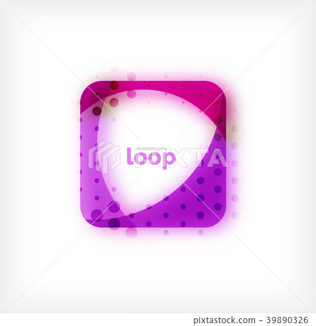 Vector square loop business symbol, geometric icon - Stock Illustration ...