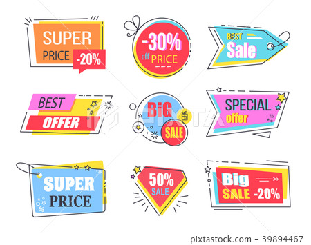 Best Offer Emblems Set for Advertisement - Stock Illustration [39894467 ...