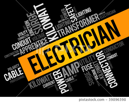 Electrician word cloud collage - Stock Illustration [39896398] - PIXTA