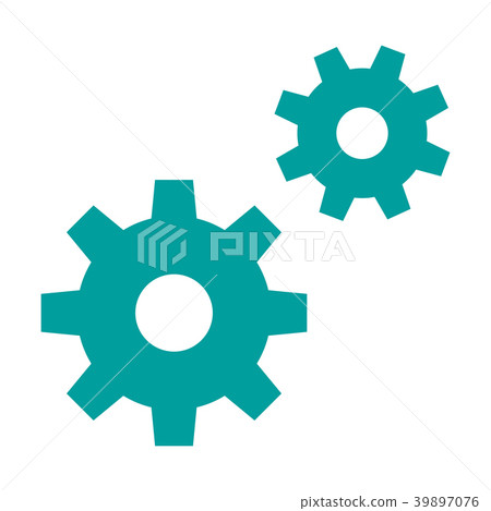 Two gear icon - Stock Illustration [39897076] - PIXTA