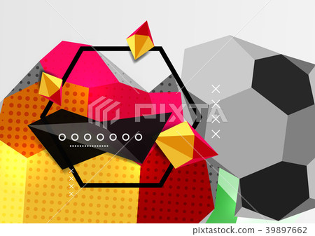Color 3d geometric composition poster - Stock Illustration [39897662 ...