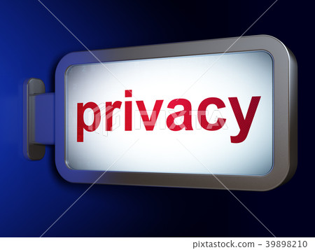 Security concept: Privacy on billboard background - Stock Illustration ...