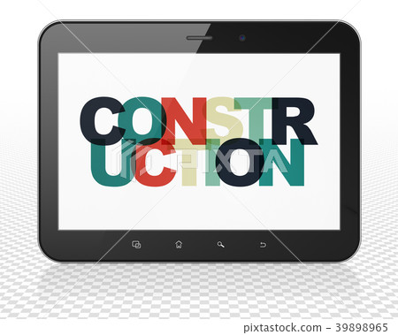 Building construction concept: Tablet Pc Computer - Stock Illustration ...