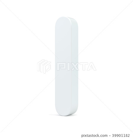 White letter I isolated on white background. 3d - Stock Illustration ...