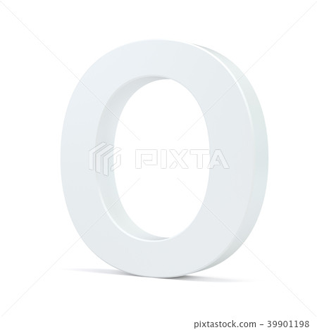 White letter O isolated on white background. 3d-插圖素材 [39901198] - PIXTA圖庫