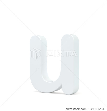 White small letter U isolated on white background - Stock Illustration ...
