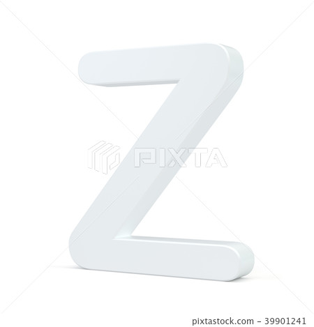 White letter Z isolated on white background. 3d - Stock Illustration ...