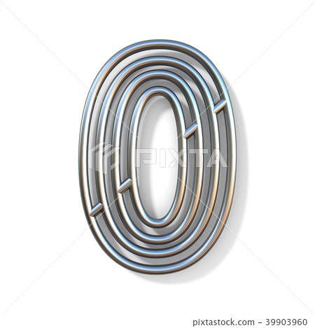 Wire outline font number 0 ZERO 3D-插圖素材 [39903960] - PIXTA圖庫