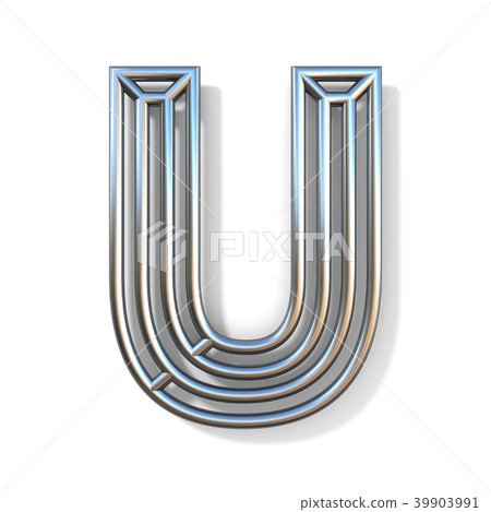 Wire outline font letter U 3D - Stock Illustration [39903991] - PIXTA