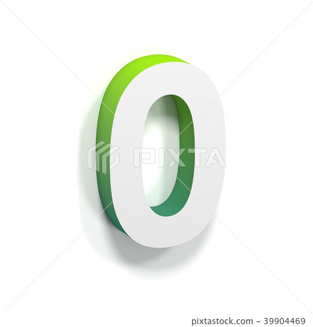 Green gradient and soft shadow number ZERO - 0 - Stock Illustration ...
