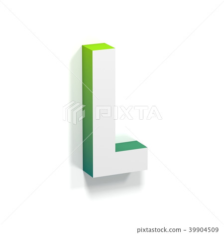 Green gradient and soft shadow letter L - Stock Illustration [39904509 ...