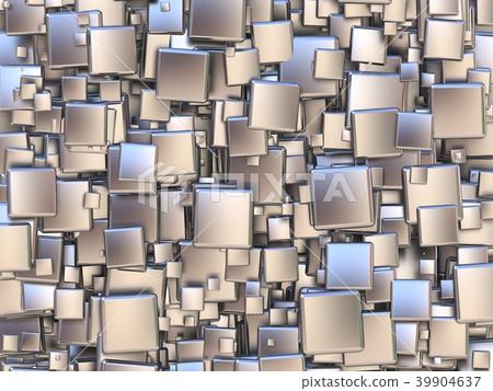 Abstract background made of silver tiles. 3D - Stock Illustration ...