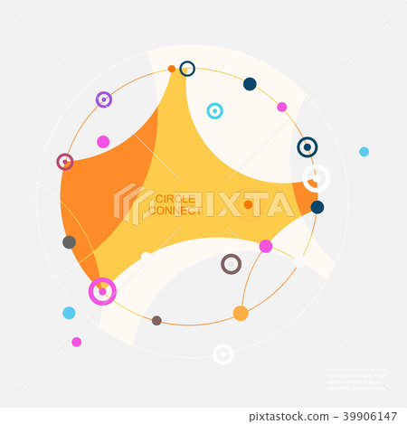 Vector technology concept with abstract color form - Stock Illustration ...