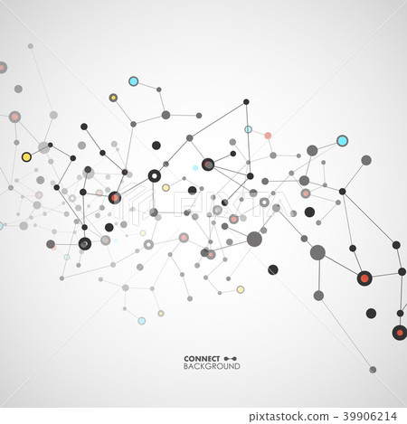 Vector illustration molecules, network and - Stock Illustration ...