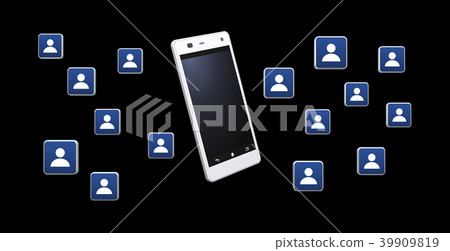 Smartphone and SNS - Stock Illustration [39909819] - PIXTA