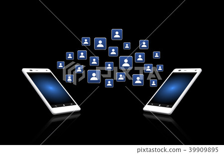 Smartphone and SNS - Stock Illustration [39909895] - PIXTA
