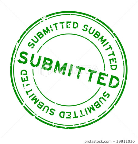 Grunge green submitted round rubber seal stamp - Stock Illustration ...