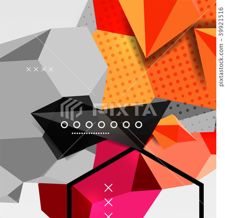 Color 3d geometric composition poster - Stock Illustration [39921516 ...