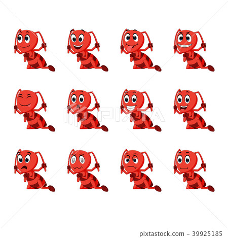 Ant with different facial expressions-插圖素材 [39925185] - PIXTA圖庫