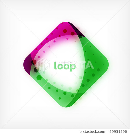 Vector square loop business symbol, geometric... - Stock Illustration ...