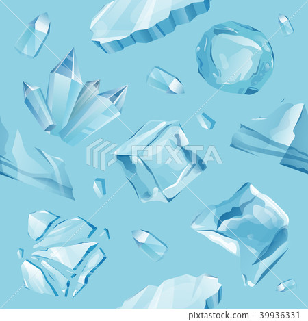 Pattern with ice elements - Stock Illustration [39936331] - PIXTA