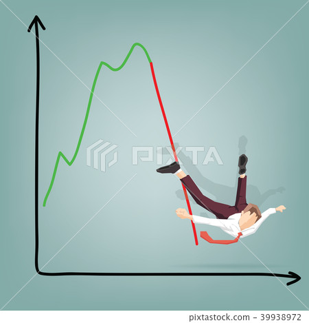 illustration of cartoon businessman falling - Stock Illustration ...