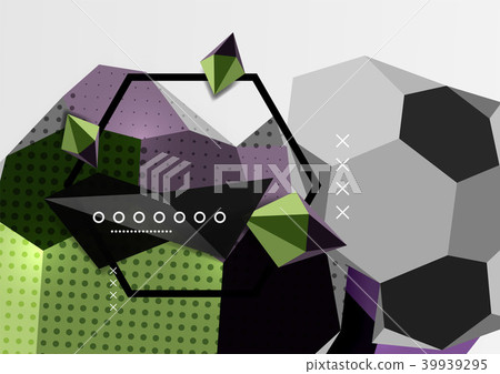 Color 3d geometric composition poster - Stock Illustration [39939295 ...