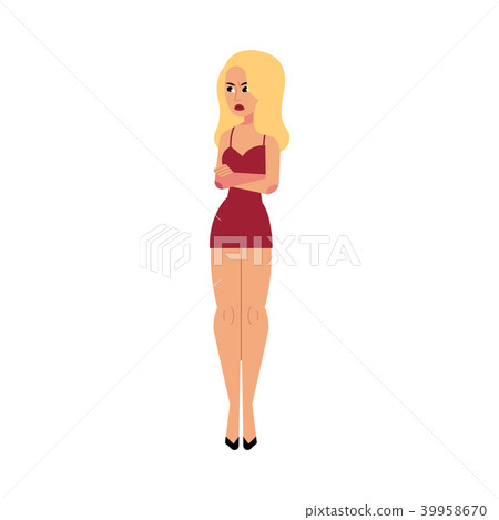 Contempt expression and negative feeling on... - Stock Illustration ...