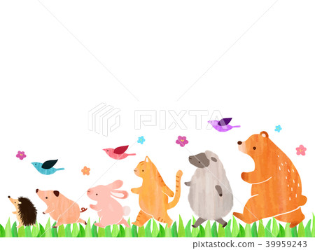 The march of animals - Stock Illustration [39959243] - PIXTA