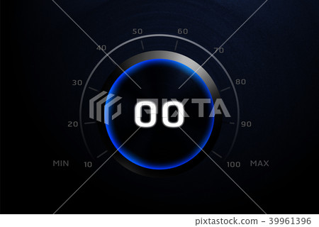 The Metal Black chrome rotating Blue Light switch - Stock Illustration ...