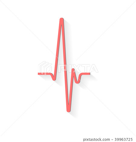 Red pulse line illustration - Stock Illustration [39963725] - PIXTA