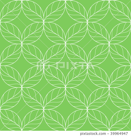 Seamless repeating linear leaves pattern - Stock Illustration [39964947 ...