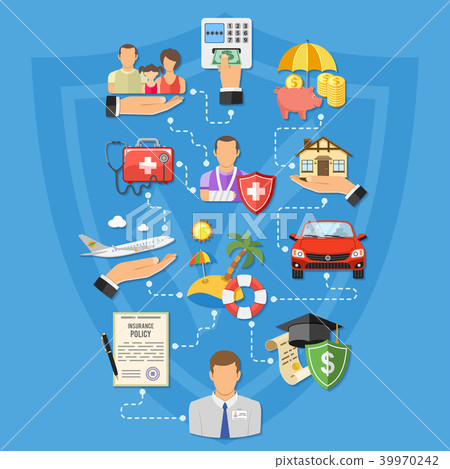 Insurance Services Infographics - Stock Illustration [39970242] - PIXTA