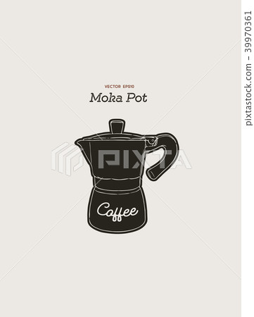 moka pot. coffee maker hand draw vector - Stock Illustration [39970361 ...
