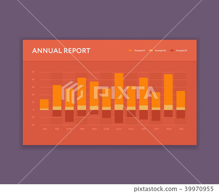 Modern bar graph template. Business... - Stock Illustration [39970955 ...