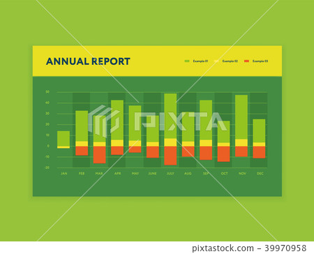 Modern bar graph template. Business... - Stock Illustration [39970958 ...
