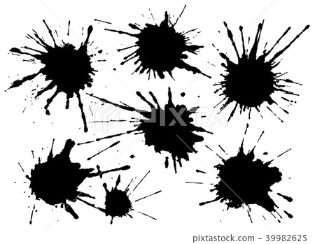 Calligraphy splashing illustrations - Stock Illustration [39982625] - PIXTA