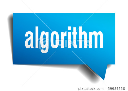 algorithm blue 3d speech bubble - Stock Illustration [39985538] - PIXTA