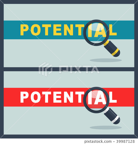potential word with magnifier concept - Stock Illustration [39987128 ...