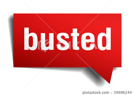 busted red 3d speech bubble - Stock Illustration [39996244] - PIXTA