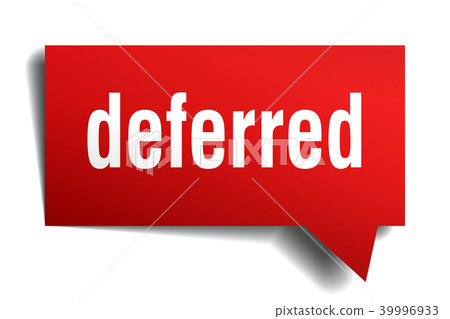 deferred red 3d speech bubble - Stock Illustration [39996933] - PIXTA